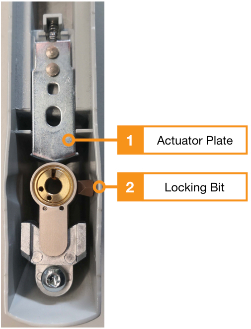 How is a semi-locking cylinder installed in a Rittal comfort handle TS8 ...